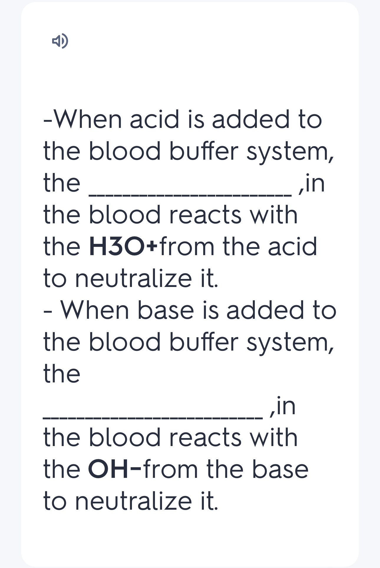 Solved a1)-When acid is added to the blood buffer system, | Chegg.com