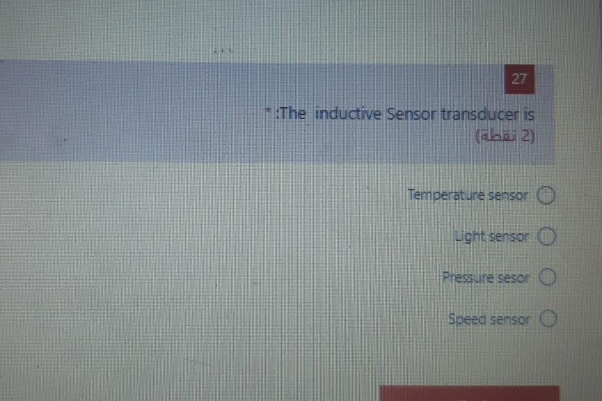 Solved 27 The inductive Sensor transducer is (ab 2) | Chegg.com