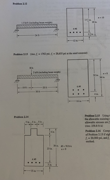 Solved Transformed-Area Method For Problems 2.8 to 2.14, | Chegg.com