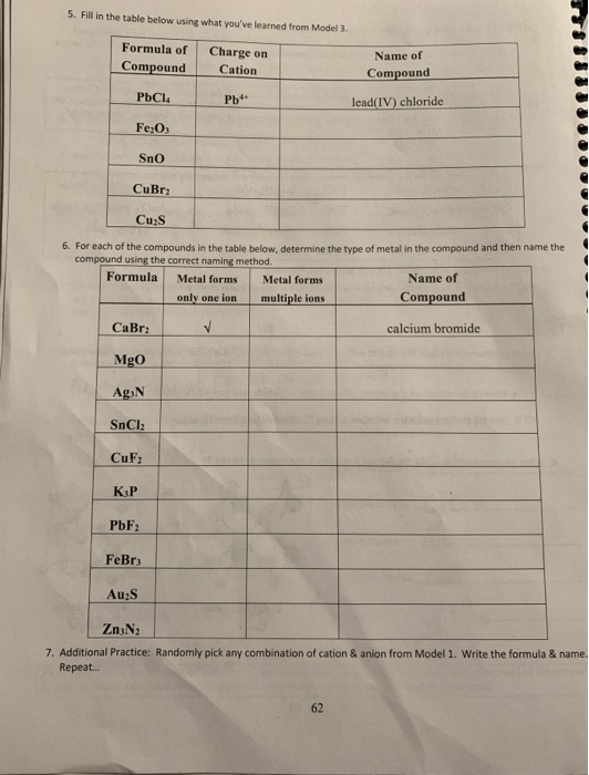 Solved 5. Fill in the table below using what you've learned | Chegg.com