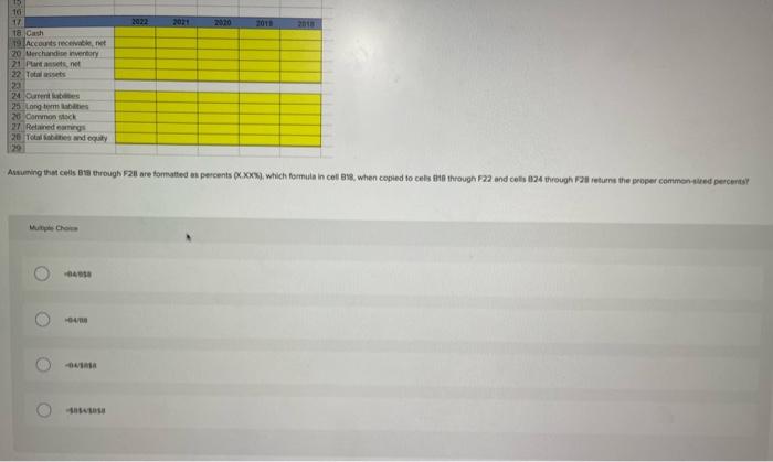Applying Excel 12: Absolute cell references | Chegg.com