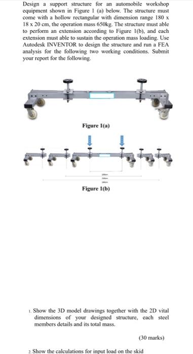Solved Design a support structure for an automobile workshop | Chegg.com
