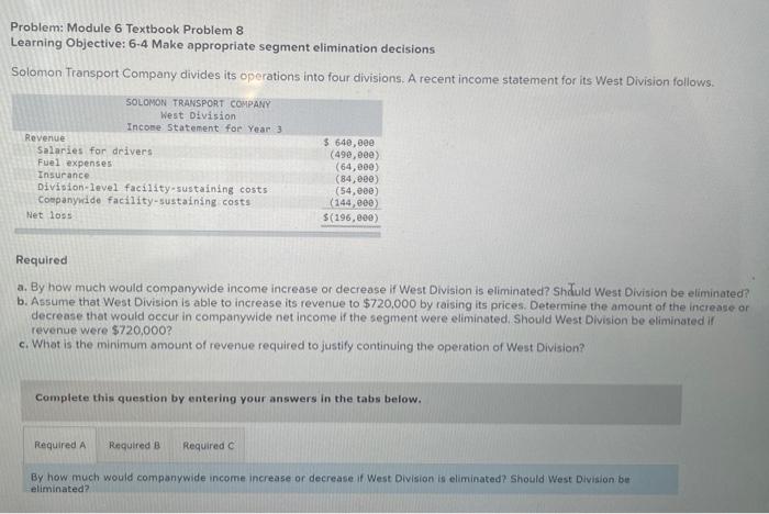 Solved Problem: Module 6 Textbook Problem 8 Learning | Chegg.com