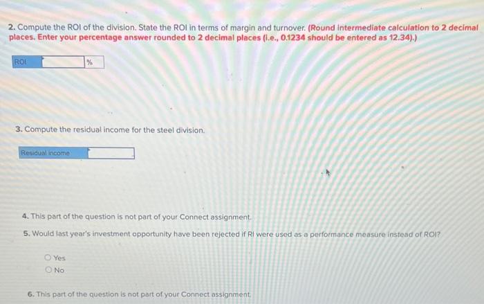 Solved Wally Steel Division is a unit of Wally Industries, | Chegg.com