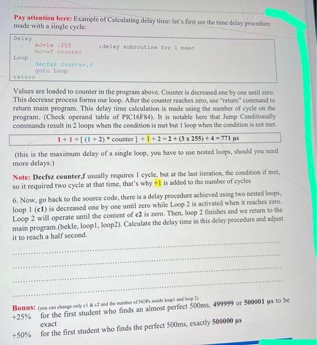 Pay attention here: Example of Calculating delay | Chegg.com
