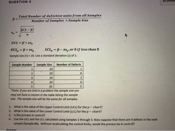 Solved QUESTION 2 р Total Number of defective units from all | Chegg.com