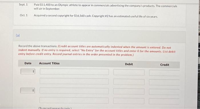 Solved The intangible assets and goodwill reported by | Chegg.com