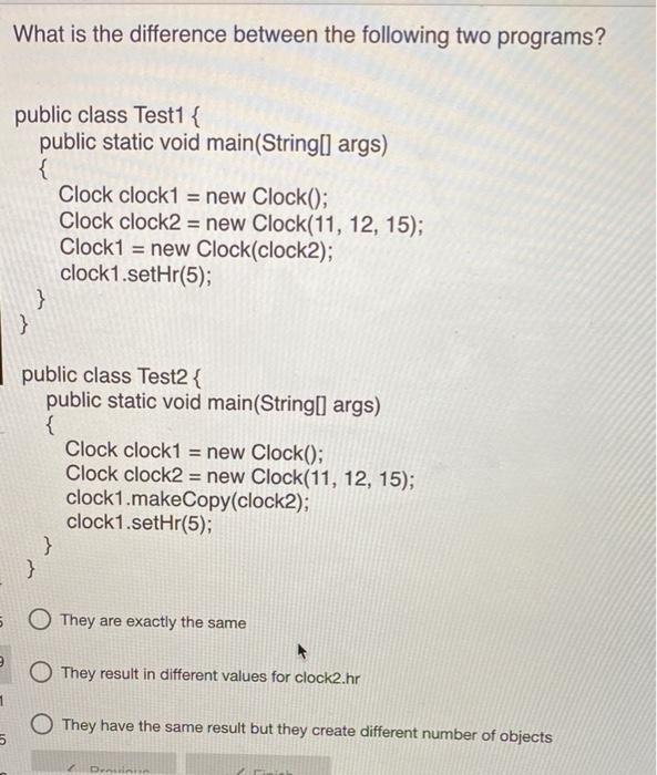 Solved What is the difference between the following two | Chegg.com