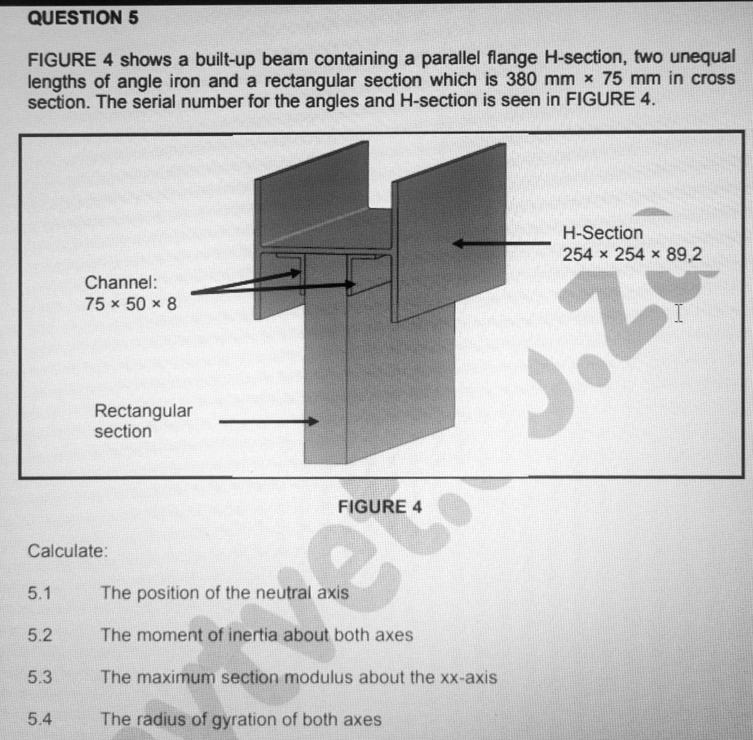 Solved FIGURE 4 shows a built-up beam containing a parallel | Chegg.com
