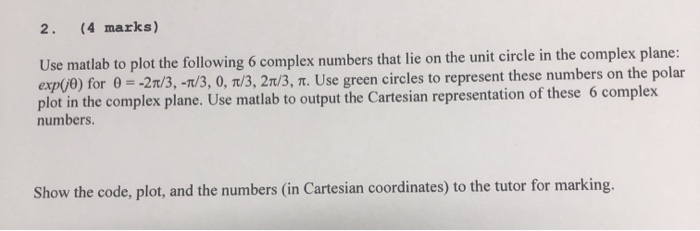 Solved Matlab: generate 2 plots, 1 polar, 1 cartesian of the | Chegg.com