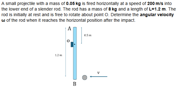Solved A small projectile with a mass of 0.05 kg is ﻿fired | Chegg.com