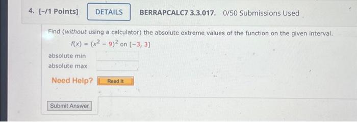 Solved Find (without using a calculator) the absolute | Chegg.com