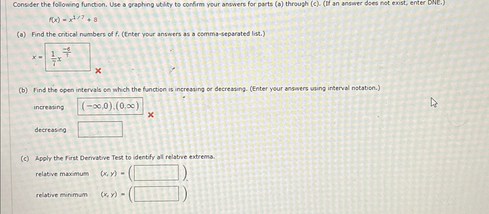 Solved Consider the following function. Use a graphing | Chegg.com