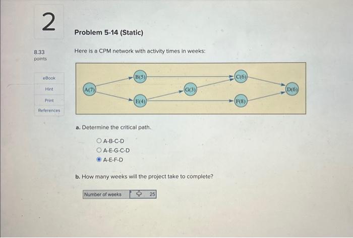Solved 1 8.33 points eBook Hint Print References Problem 5-7 | Chegg.com