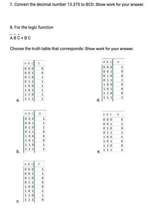 Solved 6. Identify the circuit that performs the function: | Chegg.com