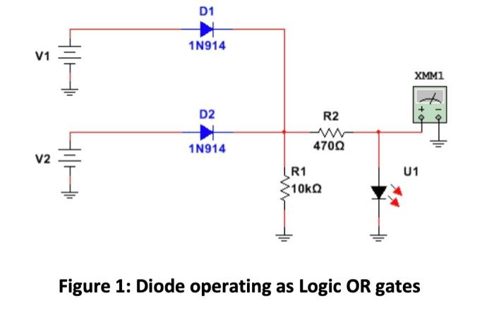 Solved A) Explain the operation of the diodes D1 and D2 when | Chegg.com