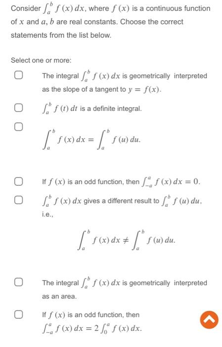 Solved Consider ∫abf(x)dx, where f(x) is a continuous | Chegg.com