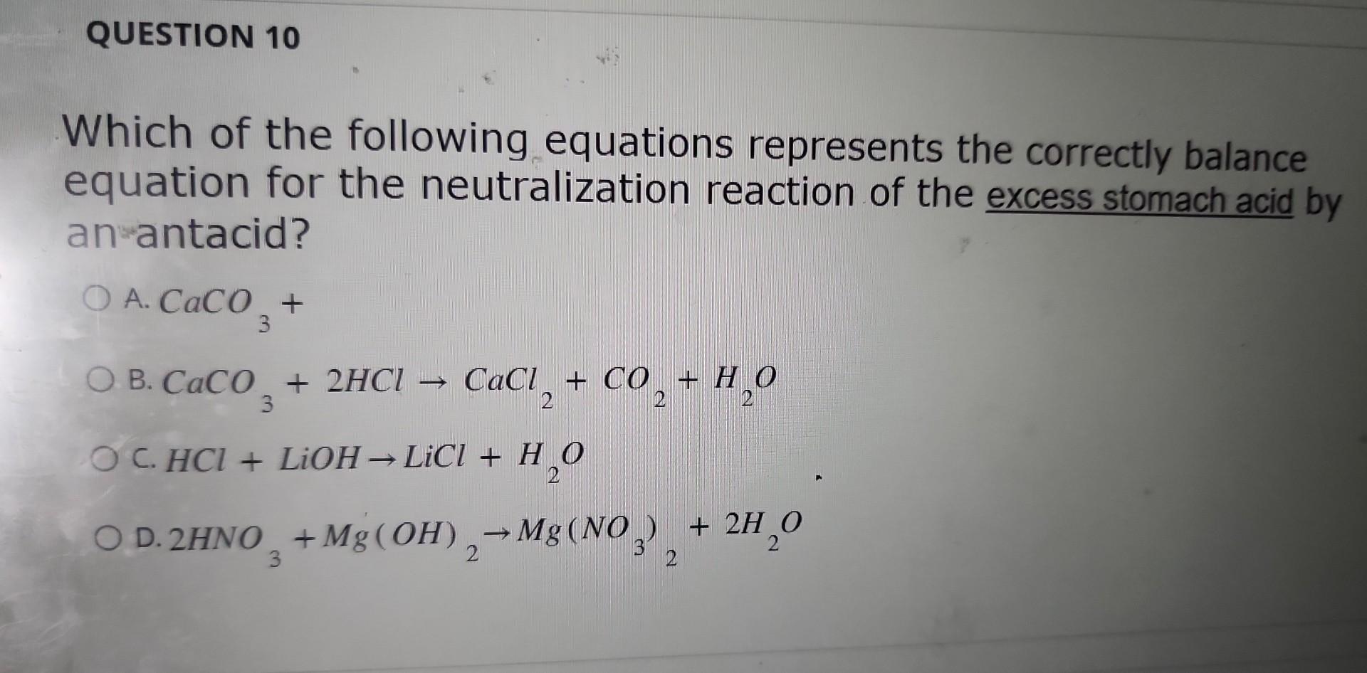 Solved Which of the following equations represents the | Chegg.com