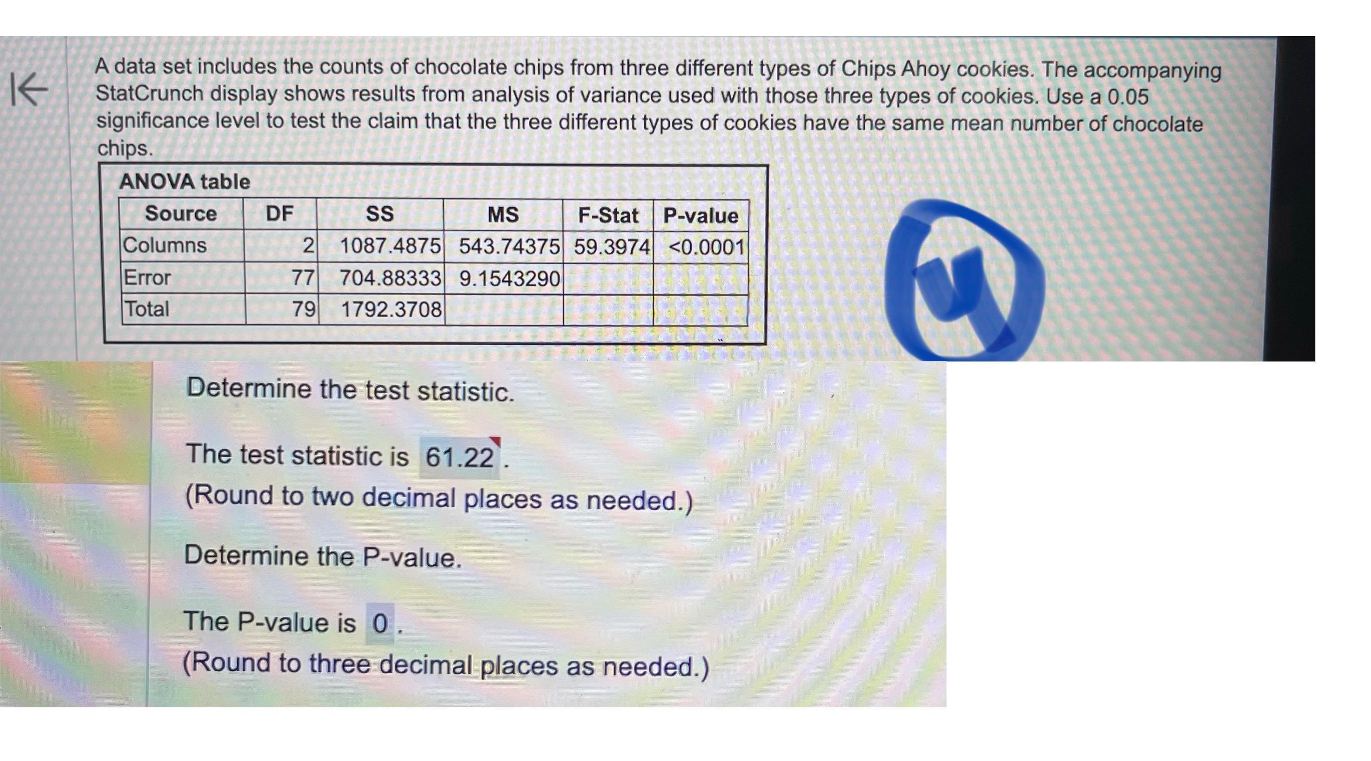 Solved A data set includes the counts of chocolate chips | Chegg.com