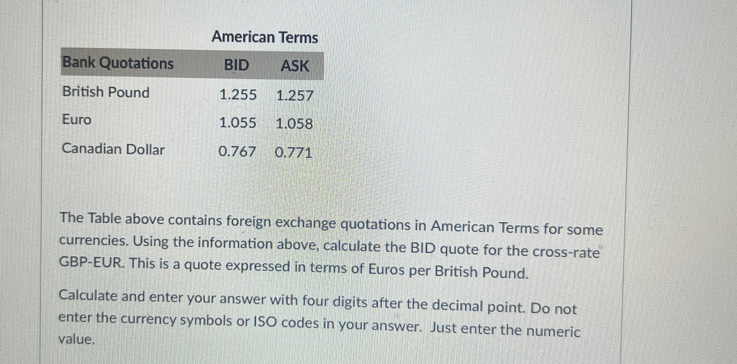 Solved American Terms\table[[Bank | Chegg.com