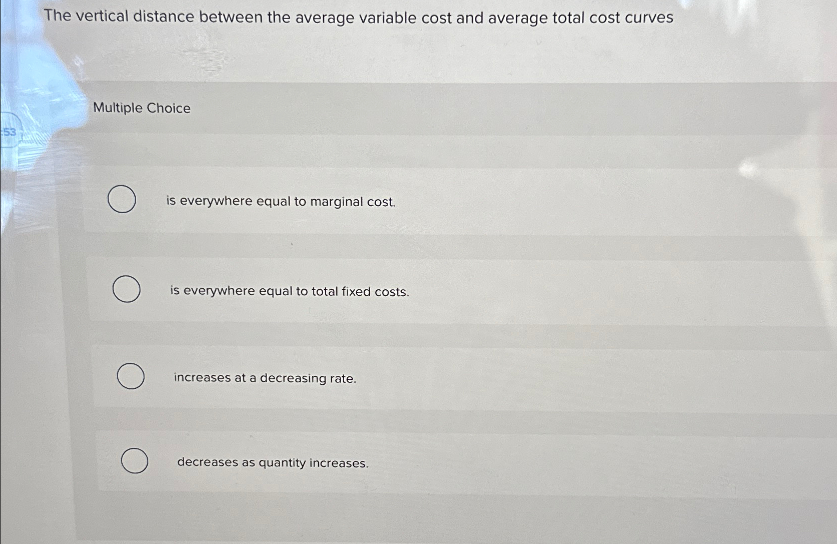 Solved The vertical distance between the average variable | Chegg.com