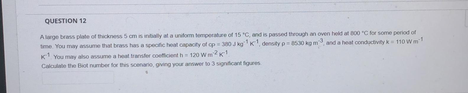 Solved For the brass plate in Q12 and using the analytical | Chegg.com