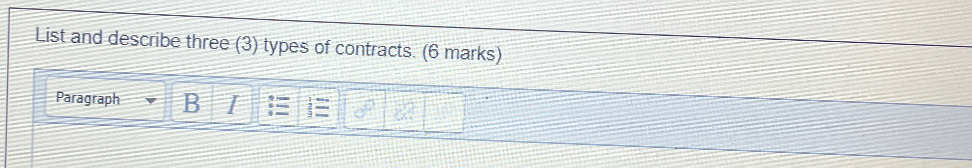 Solved List and describe three (3) ﻿types of contracts. (6 | Chegg.com