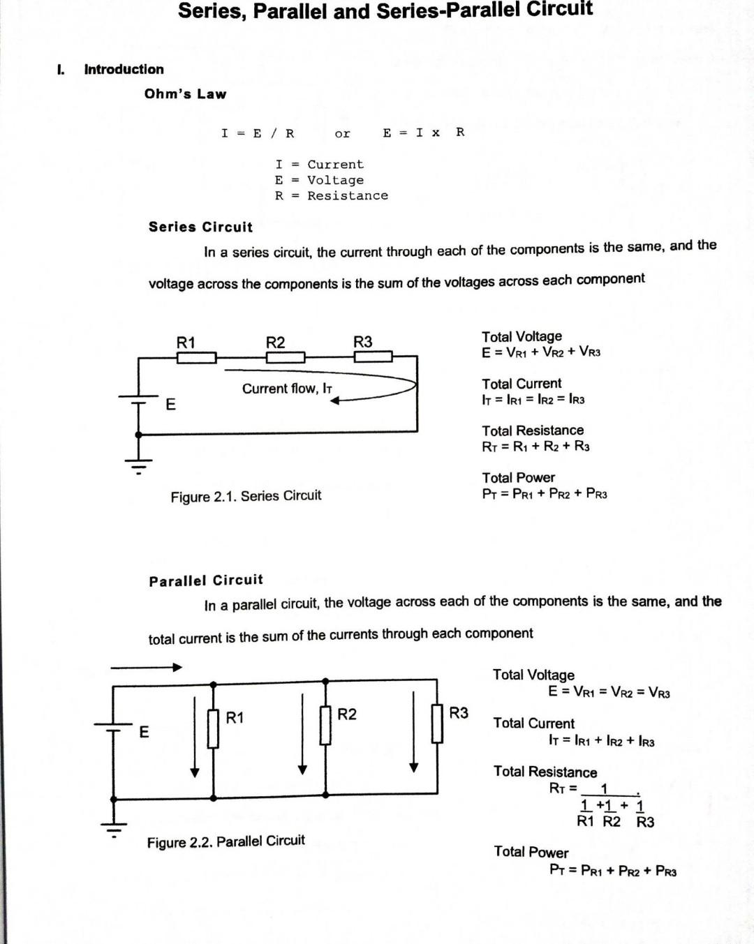 Solved rigure 2.4. Senies CircuitTable 2. 1 ResistorsFigure | Chegg.com