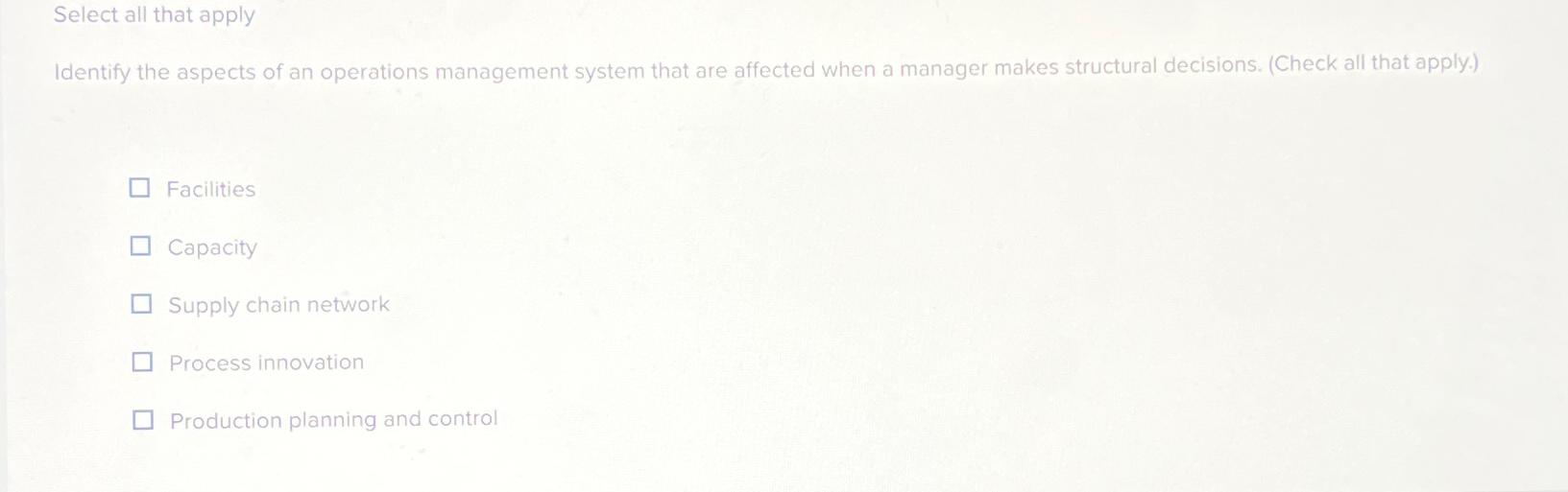 Solved Select all that applyIdentify the aspects of an | Chegg.com