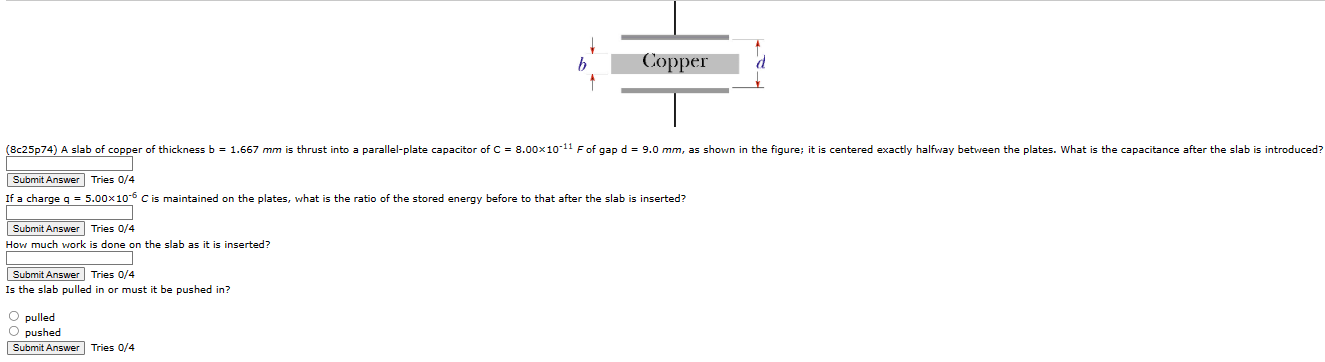 Solved Submit Answer Tries 0/4If a charge q =5.00×10-6C ﻿is | Chegg.com