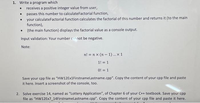 Solved 1. Write a program which - receives a positive | Chegg.com