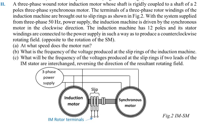 Solved II. A A three-phase wound rotor induction motor whose | Chegg.com