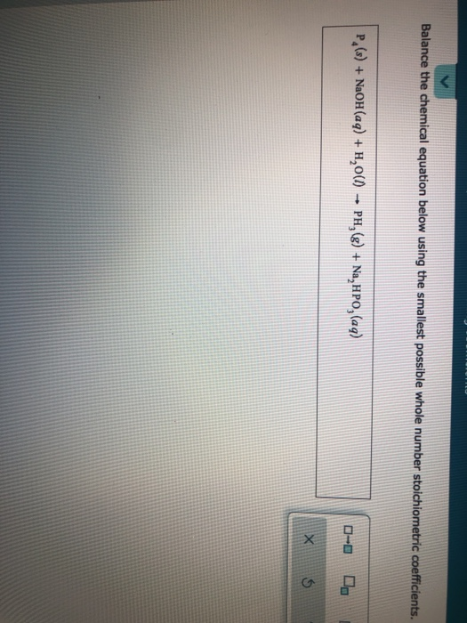 Solved Balance the chemical equation below using the | Chegg.com