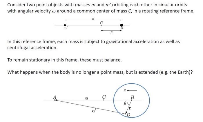 Solved Consider two point objects with masses m and m' | Chegg.com