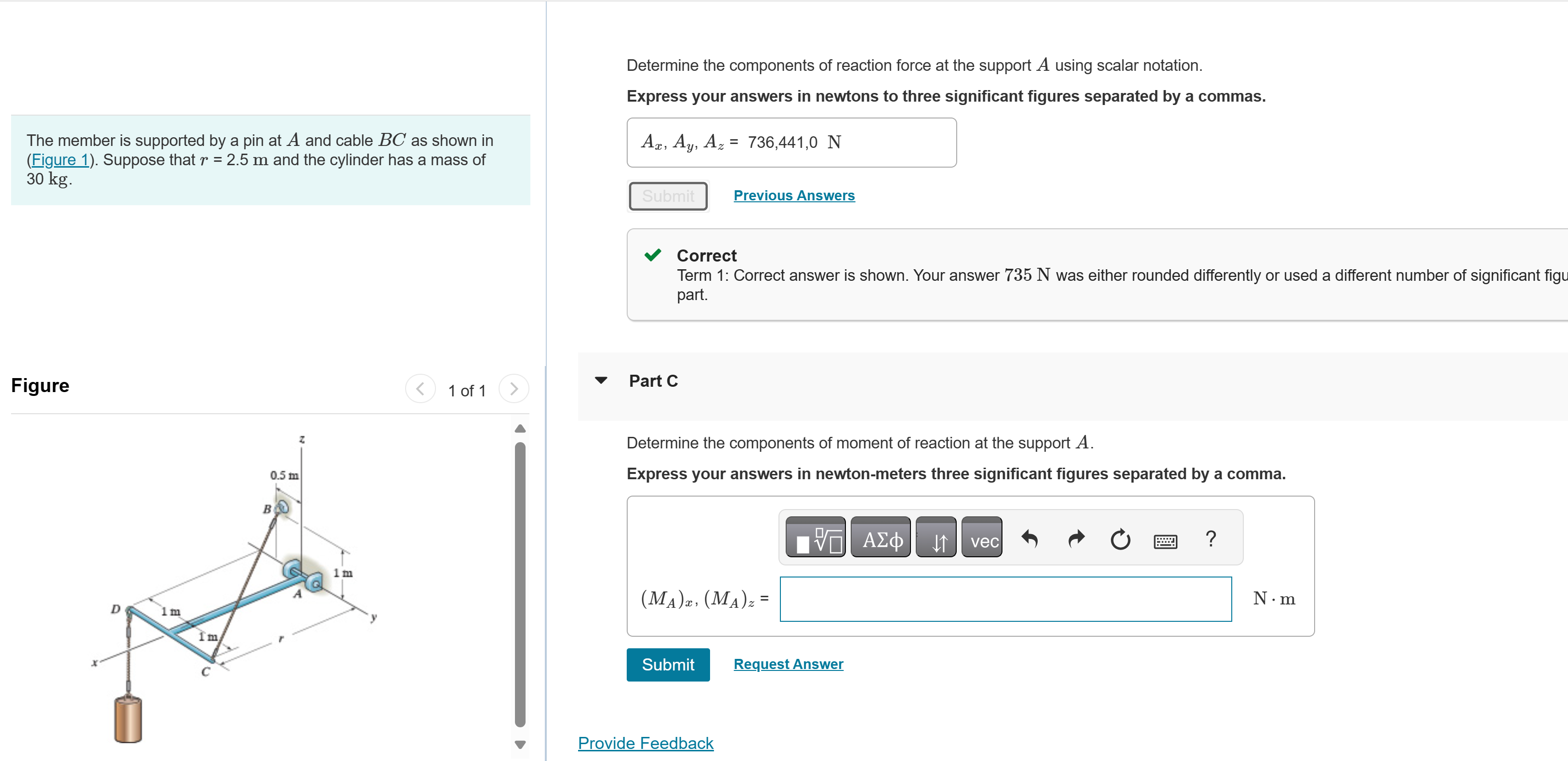 Solved Need Help with Part C please! Thank you! The member | Chegg.com