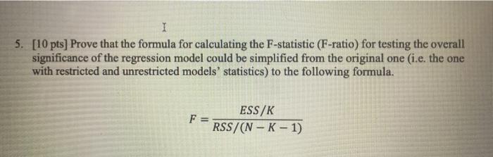 Solved I 5. [10 pts) Prove that the formula for calculating | Chegg.com