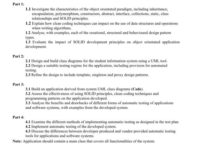 Solved Part 1: 1.1 Investigate the characteristics of the | Chegg.com