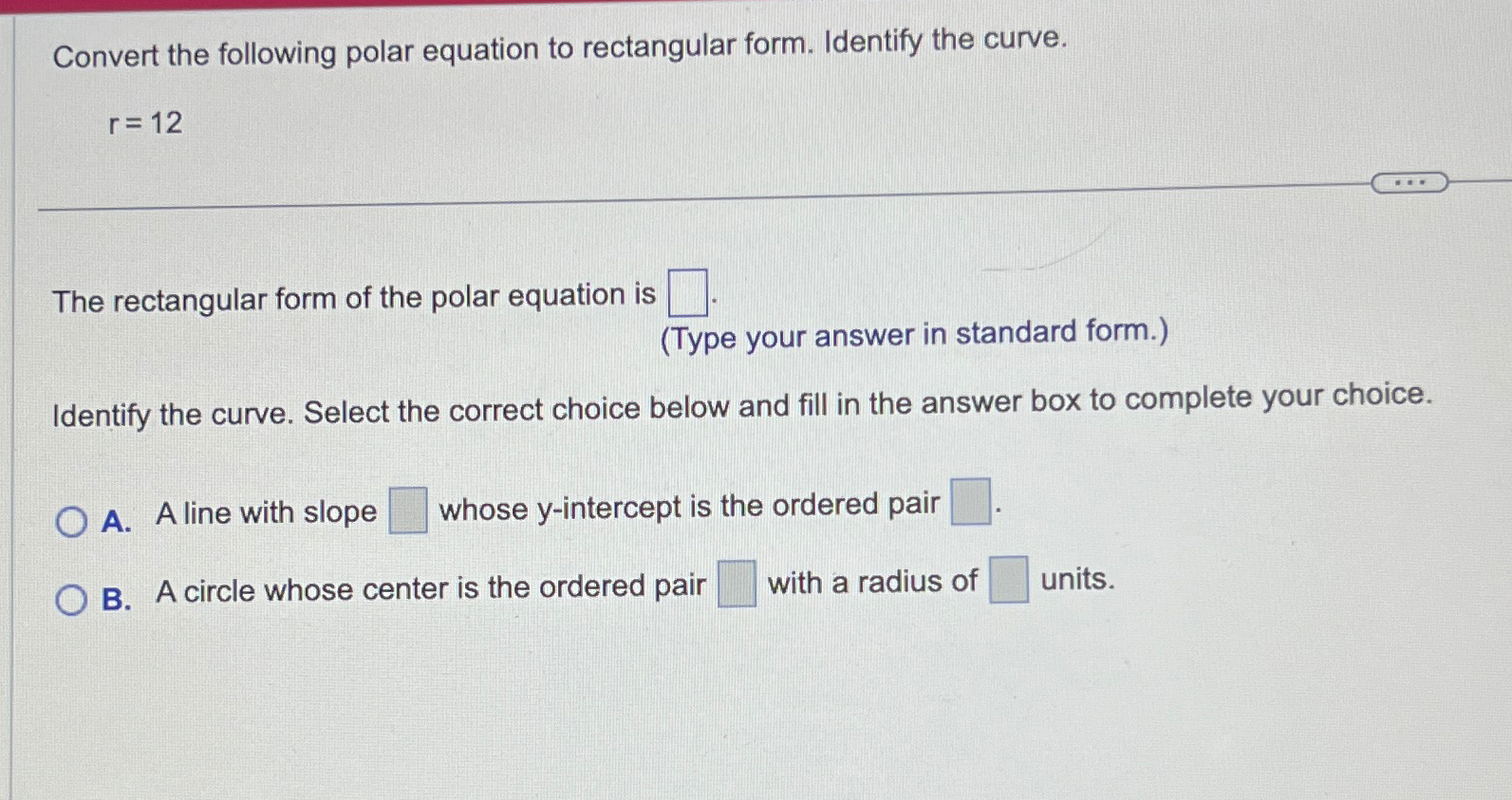 Solved Convert the following polar equation to rectangular | Chegg.com