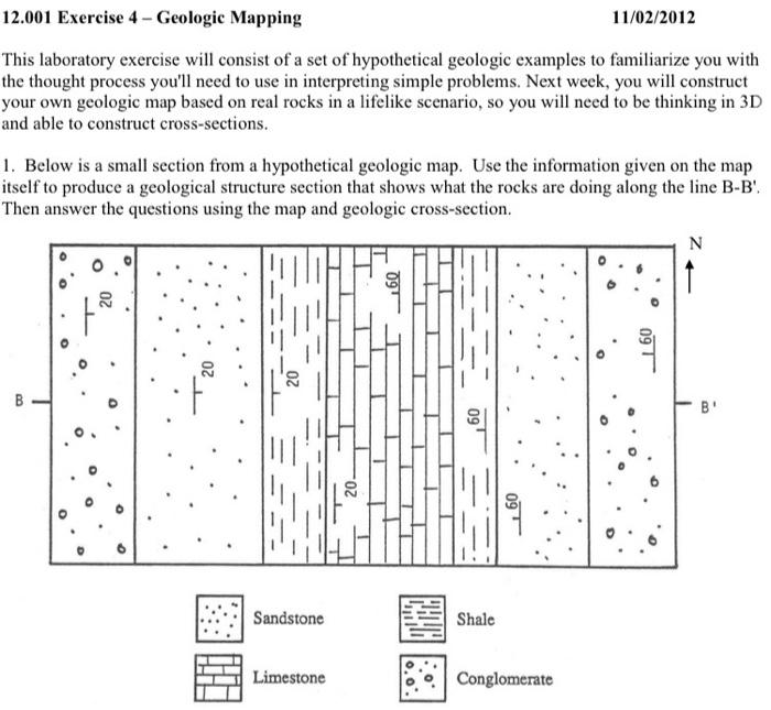 Solved 12.001 Exercise 4 - Geologic Mapping 11/02/2012 This | Chegg.com