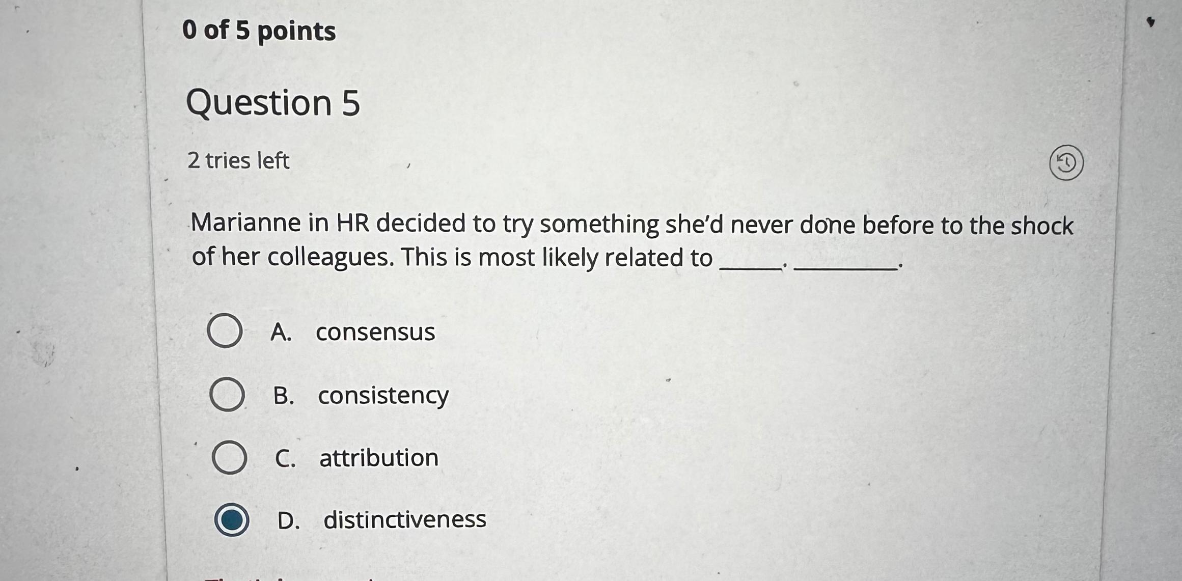 Solved 0 ﻿of 5 ﻿pointsQuestion 52 ﻿tries left(10)Marianne in | Chegg.com