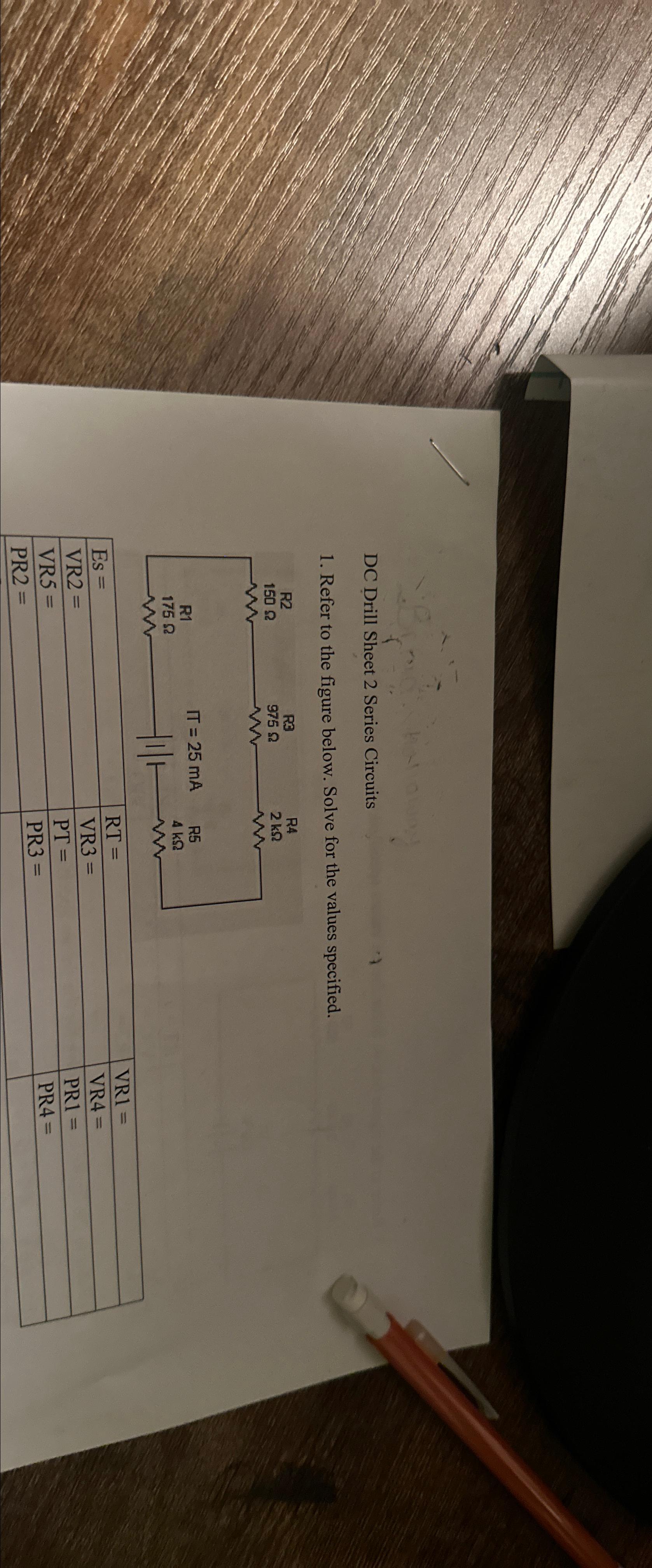 Solved Steps for...DC Drill Sheet 2 ﻿Series CircuitsRefer to | Chegg.com