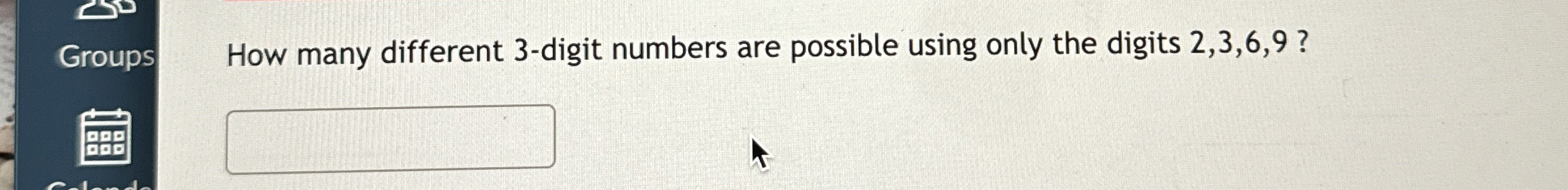 Solved How many different 3-digit numbers are possible using | Chegg.com