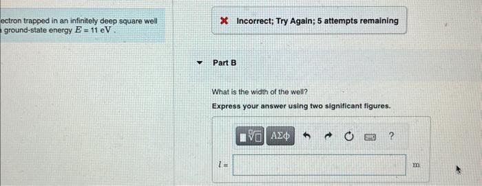 Solved An electron trapped in an infinitely deep square well | Chegg.com