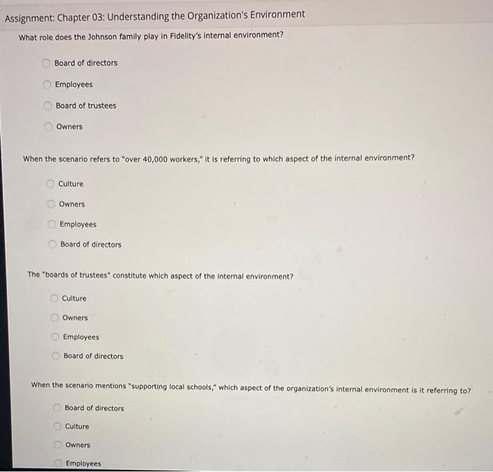 Assignment: Chapter 03: Understanding the | Chegg.com