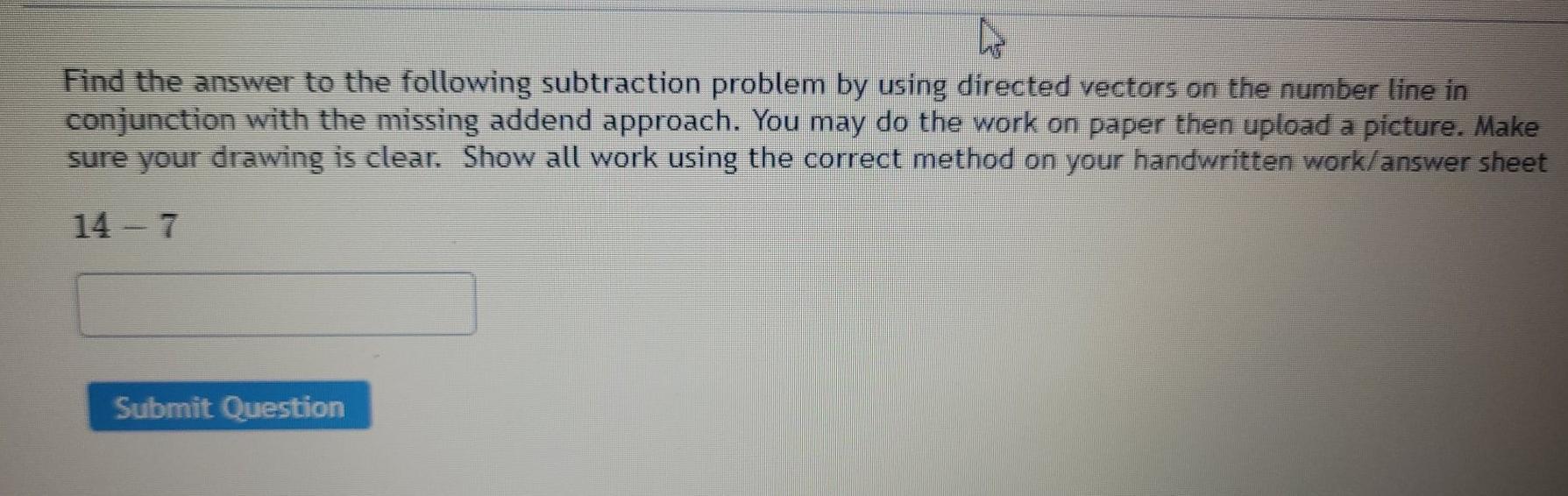Solved Find the answer to the following subtraction problem | Chegg.com