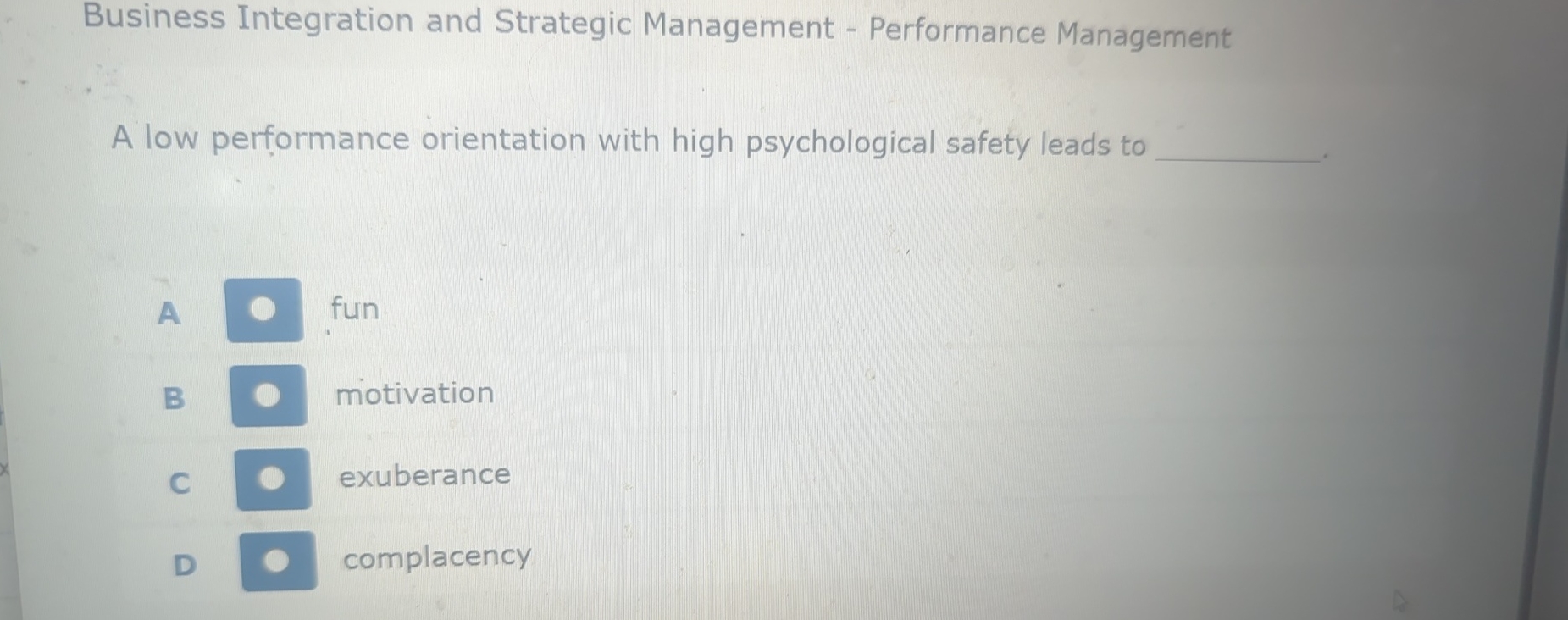 Solved Business Integration and Strategic Management - | Chegg.com