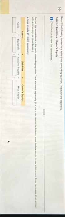 Solved Record the following transactions in the basic | Chegg.com