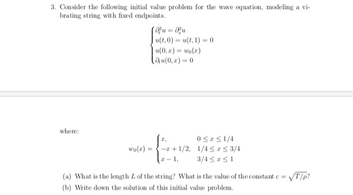 Solved 3. Consider the following initial value problem for | Chegg.com