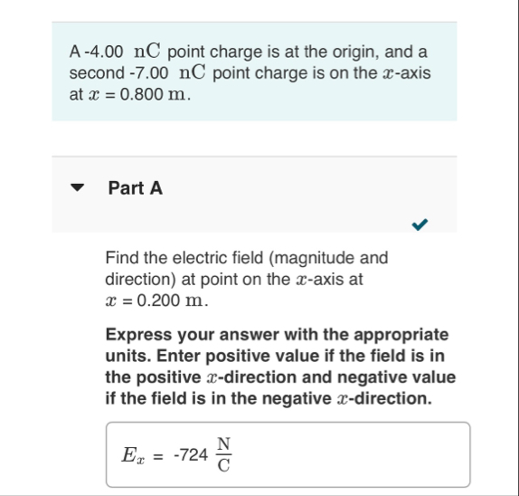 Solved A -4.00 ﻿nC point charge is at the origin, and a | Chegg.com