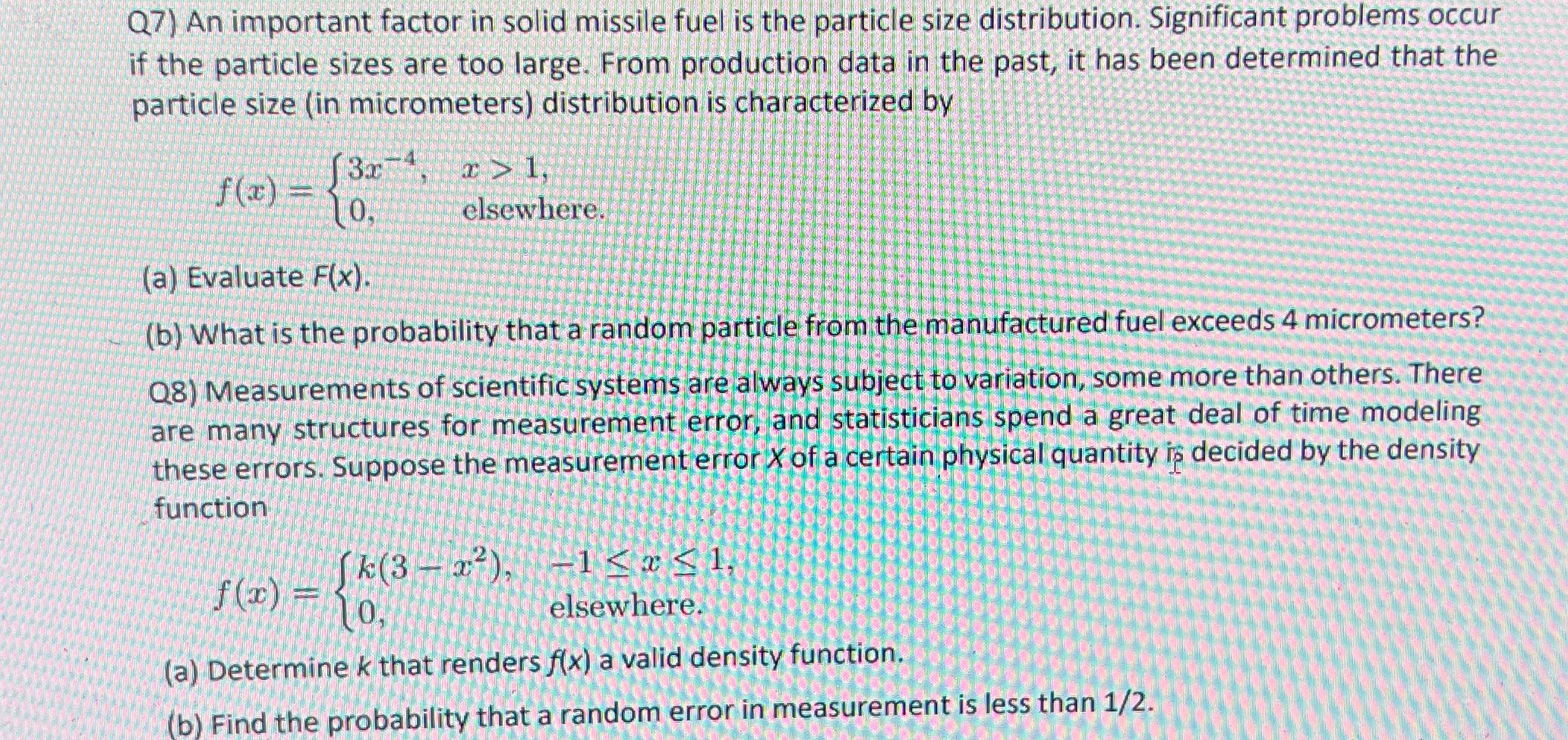 Solved Q7) ﻿An important factor in solid missile fuel is the | Chegg.com